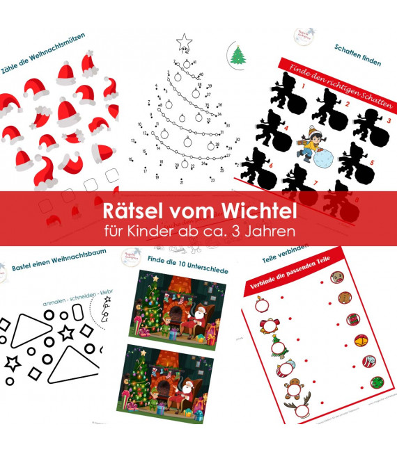 Wichtel Rätselspaß - Vorlagen für die schnelle Wichtelaktivität